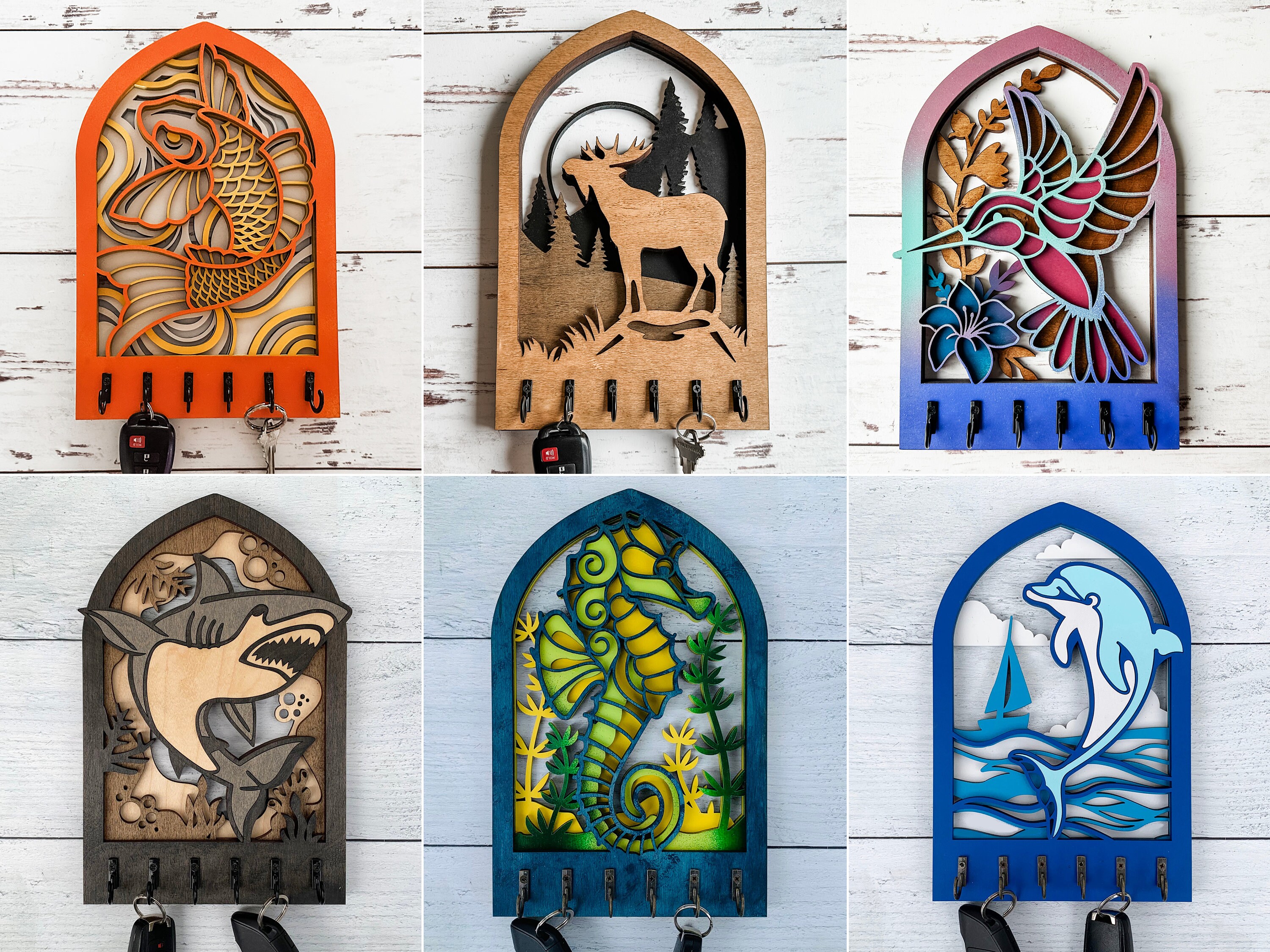 Master Bundle - Arch Key Hangers - 45 Designs Included - Laser Ready ...