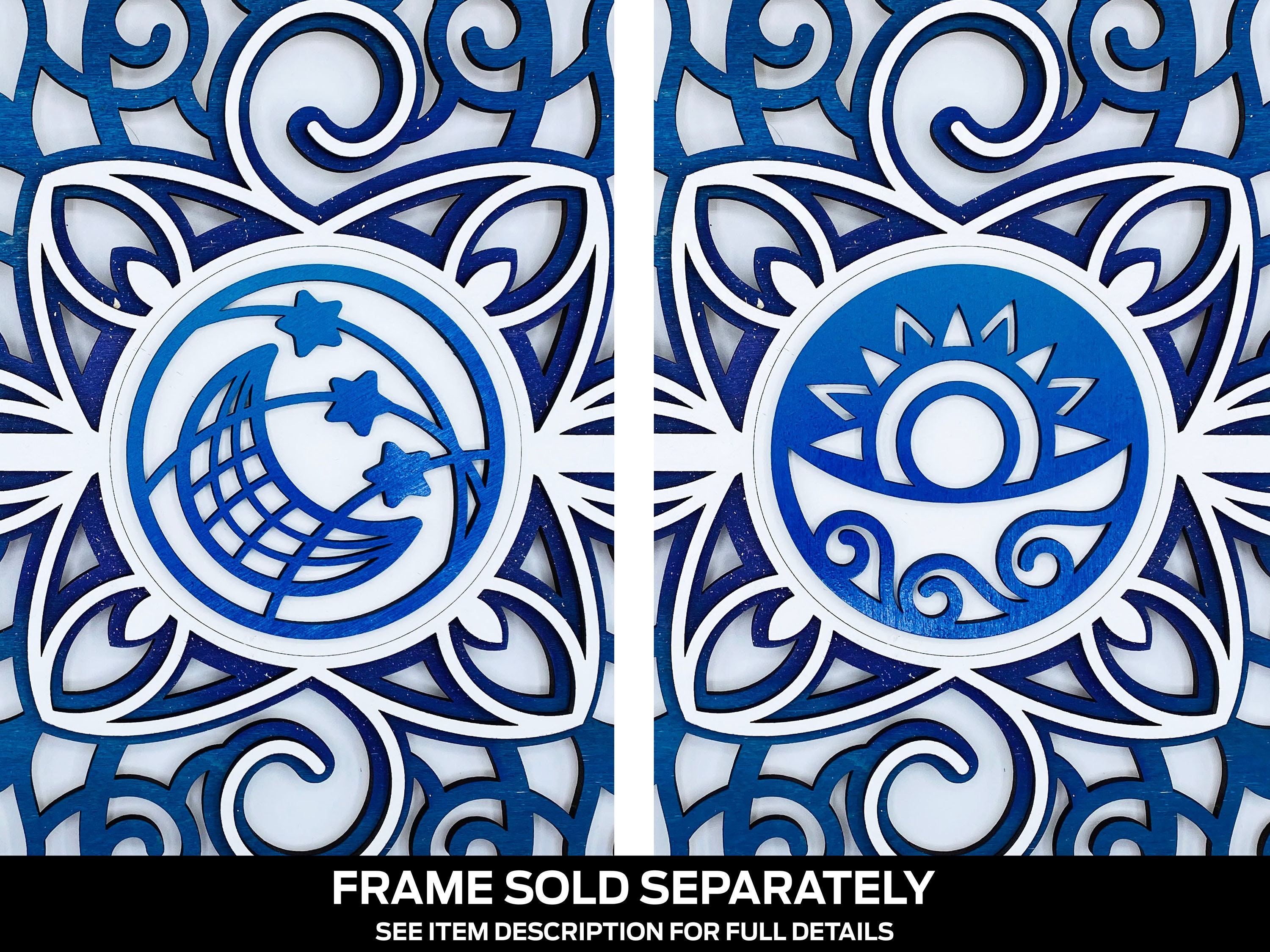 Celestial Icons for Layered Frame Sets ADD ON FILE Laser - Etsy