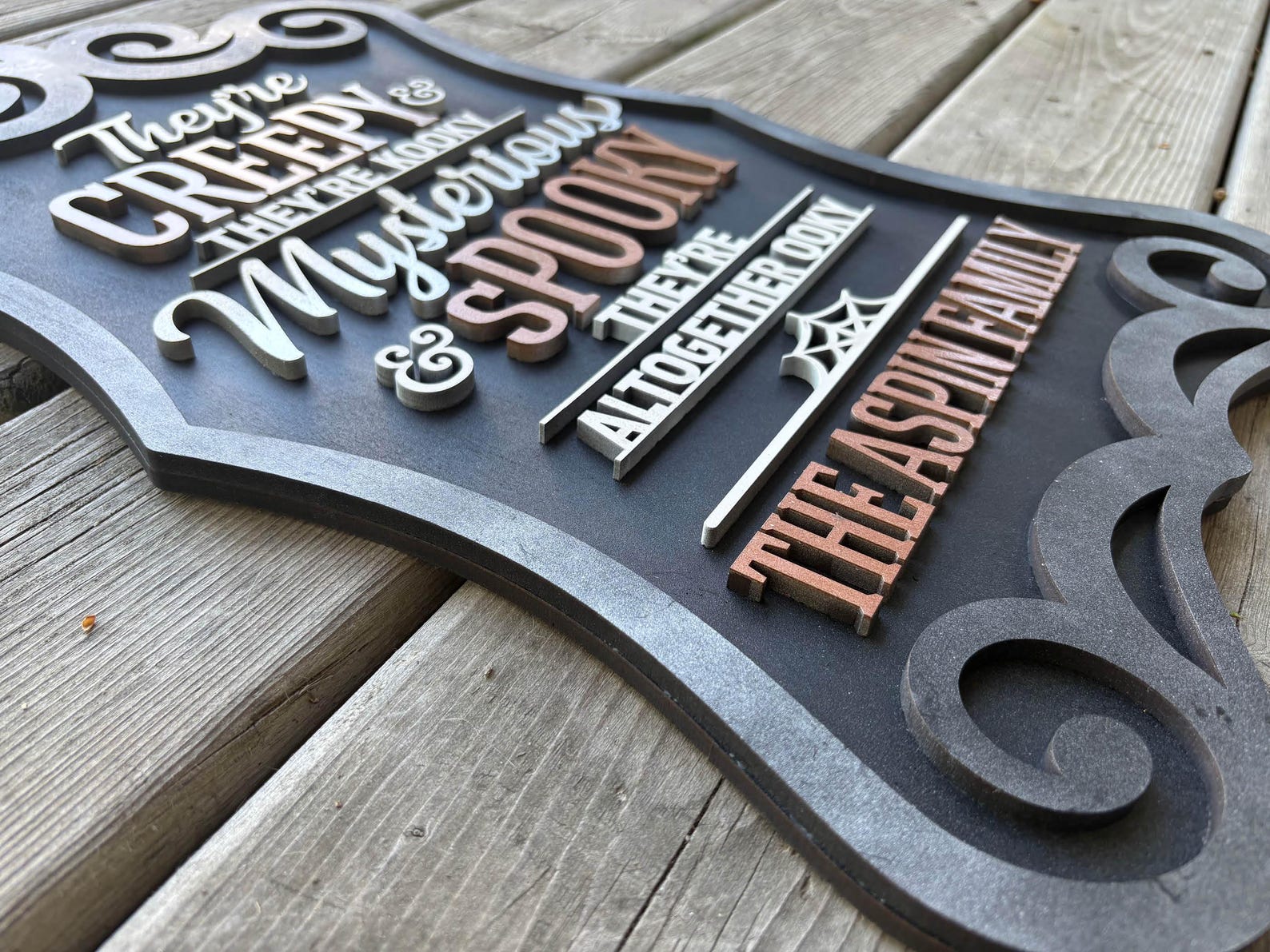 Addams Family Style Family Sign - Laser Cut File - Easy Finishing - for ...