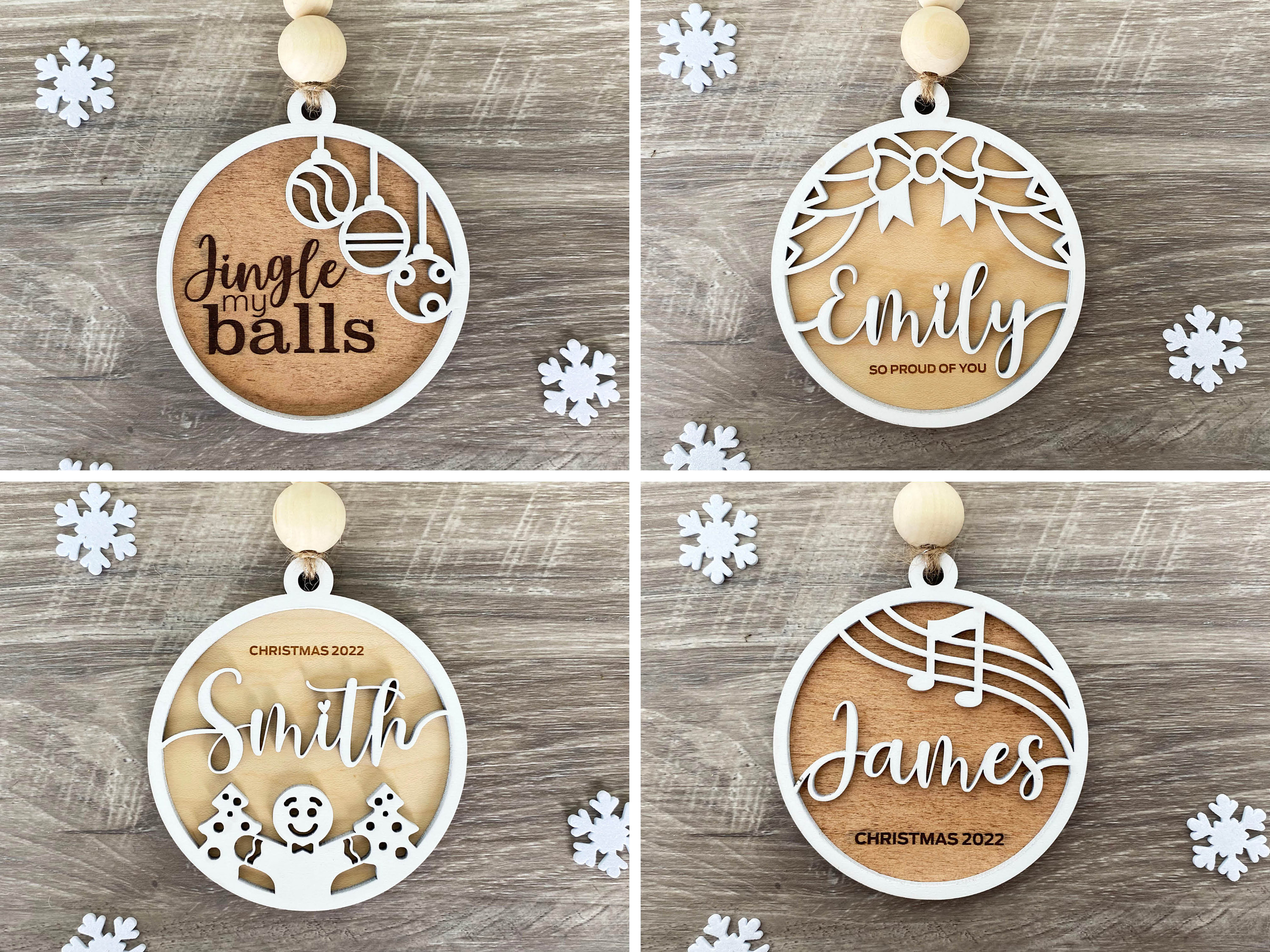Simple Cut Christmas Ornaments 28 DIFFERENT DESIGNS - Etsy Canada