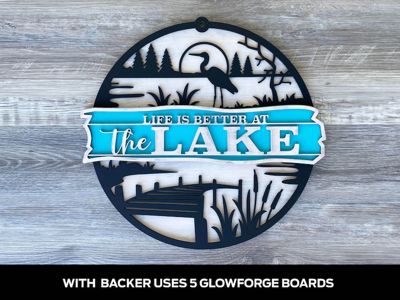 Lake Life Sign Multi-layer Assemble and Non Assemble Laser - Etsy