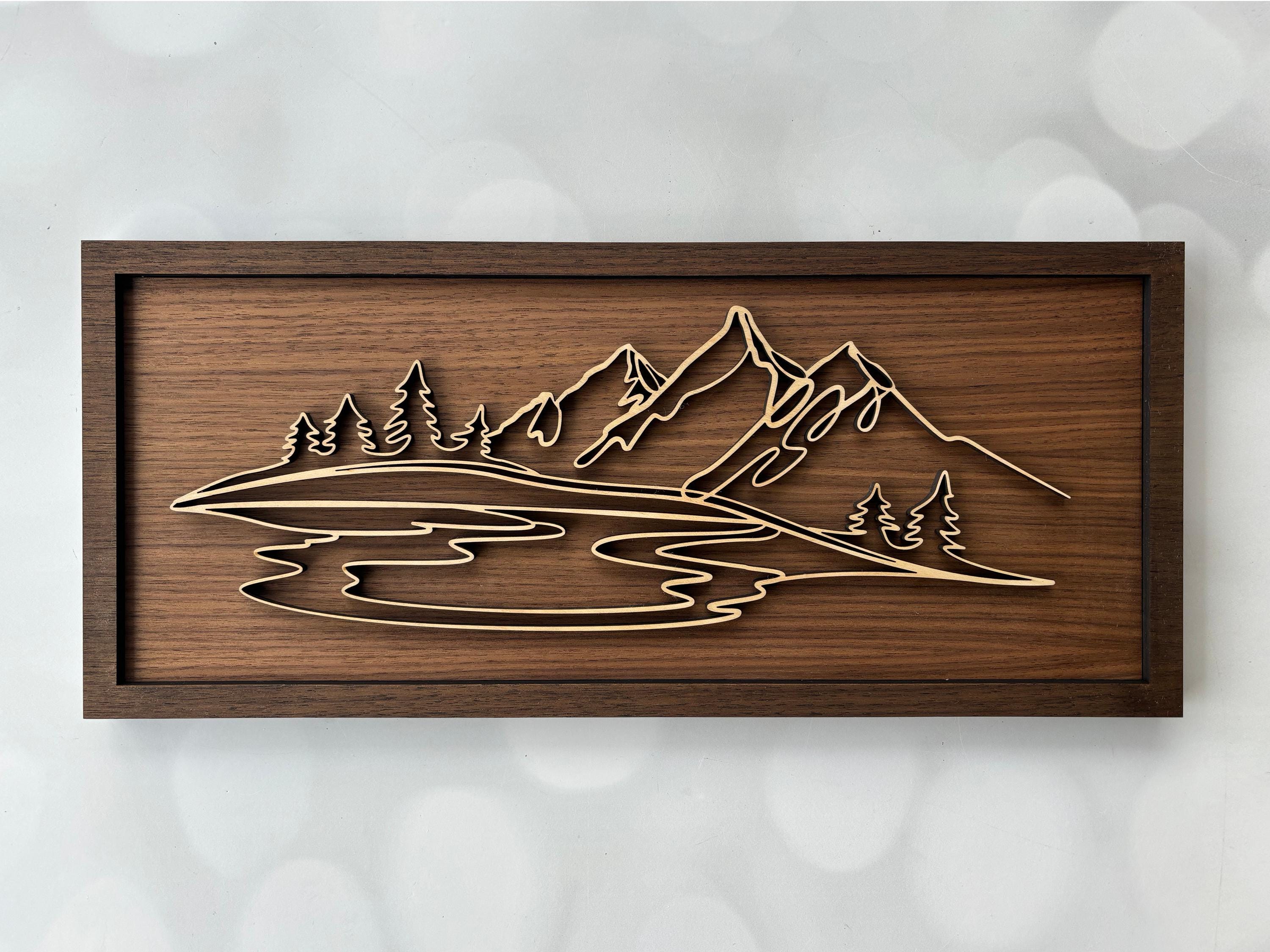 Landscapes "doodles" Line Art Signs - 5 Designs - Glowforge and ...