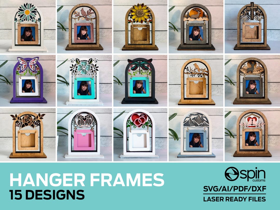 Hanger Frames - Bundle of 15 Designs - Laser Ready Files - Glowforge ...