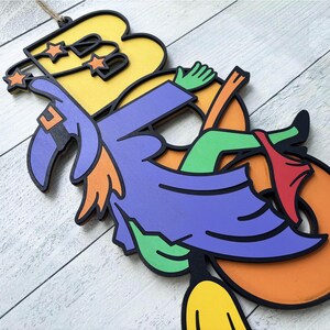 SMASHED WITCH "boo" Sign - Halloween - Laser Ready File - Glowforge and ...