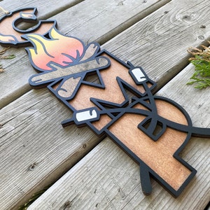 Camping Bonfire Sign - Easy Finish - Laser Cut File - Glowforge and All ...