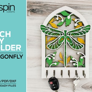Dragonfly Arch Key Hanger or Decor - Laser Ready File - Glowforge and ...