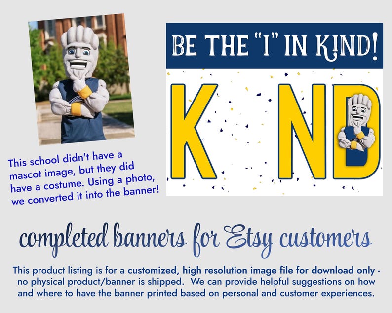 School Kindness Banner Digital Image - Be the I in Kind! - Customizable ...