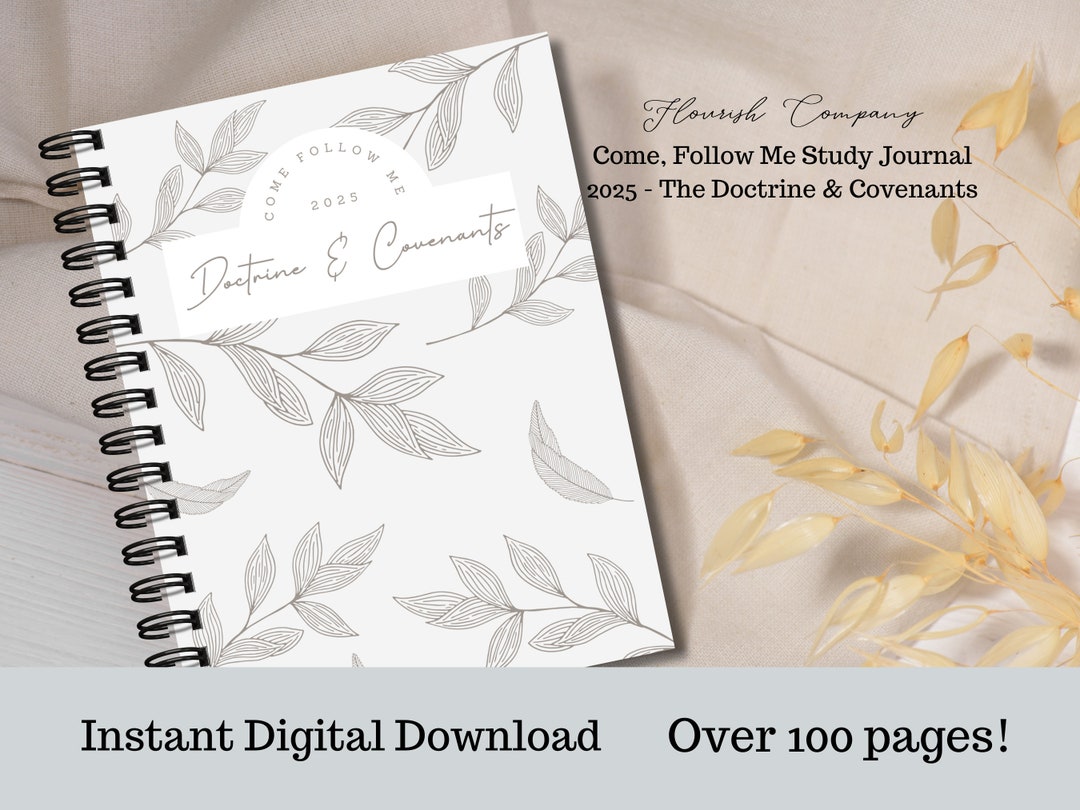 Doctrine & Covenants Reading Journal, LDS Study Book, Come Follow Me ...