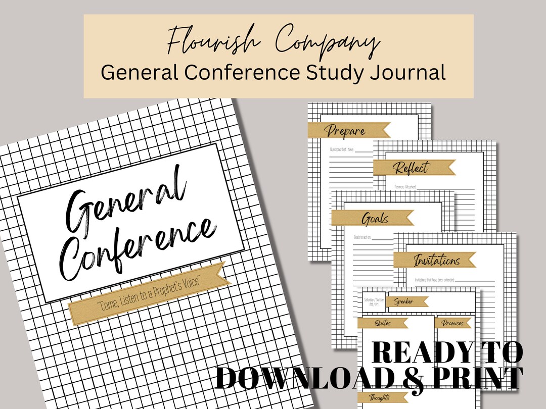 General Conference Journal, General Conference Notebook for Men, LDS ...