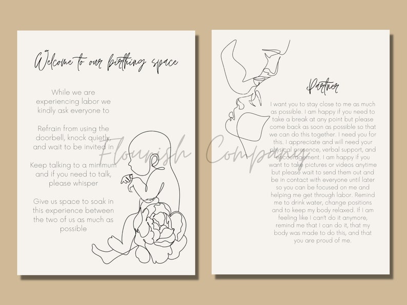 Birth Prep Kit | Downloadable Birth Plan | Printable Natural Birth Kit ...