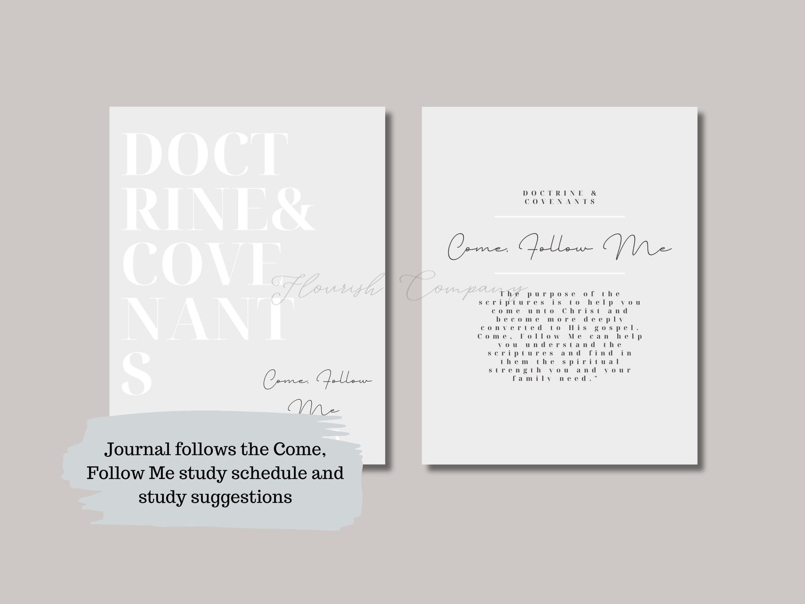 Doctrine & Covenants Reading Journal, LDS Study Book, Come Follow Me ...