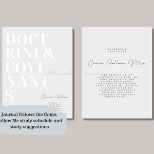 Doctrine & Covenants Reading Journal, LDS Study Book, Come Follow Me ...