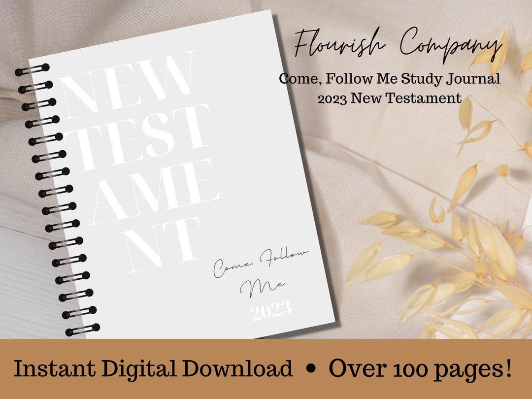 New Testament Reading Journal, Bible Study Book, Come Follow Me, 2023 ...