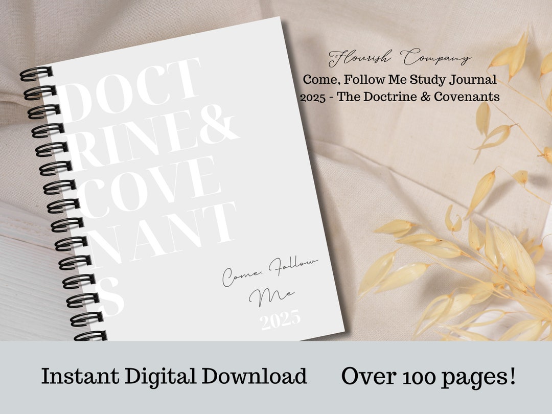 Doctrine & Covenants Reading Journal, LDS Study Book, Come Follow Me ...