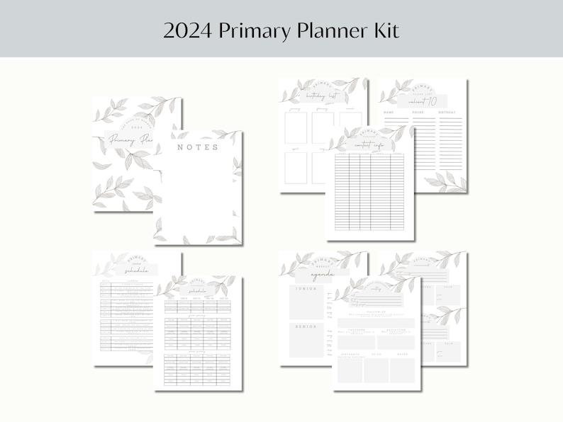 LDS 2024 Primary Planner, Fully Editable Primary Planner, Printable ...