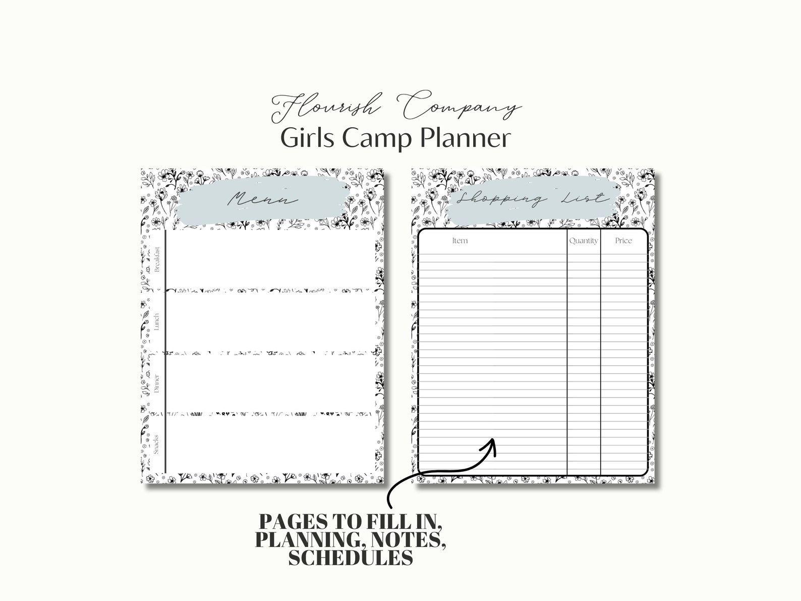 2025 Young Women Girls Camp Planner, Young Women Planner, LDS Girls ...
