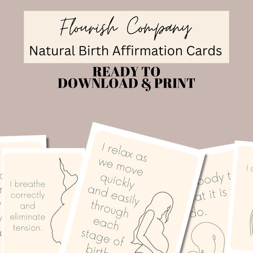 Birth Affirmation Cards Downloadable Affirmation Cards - Etsy