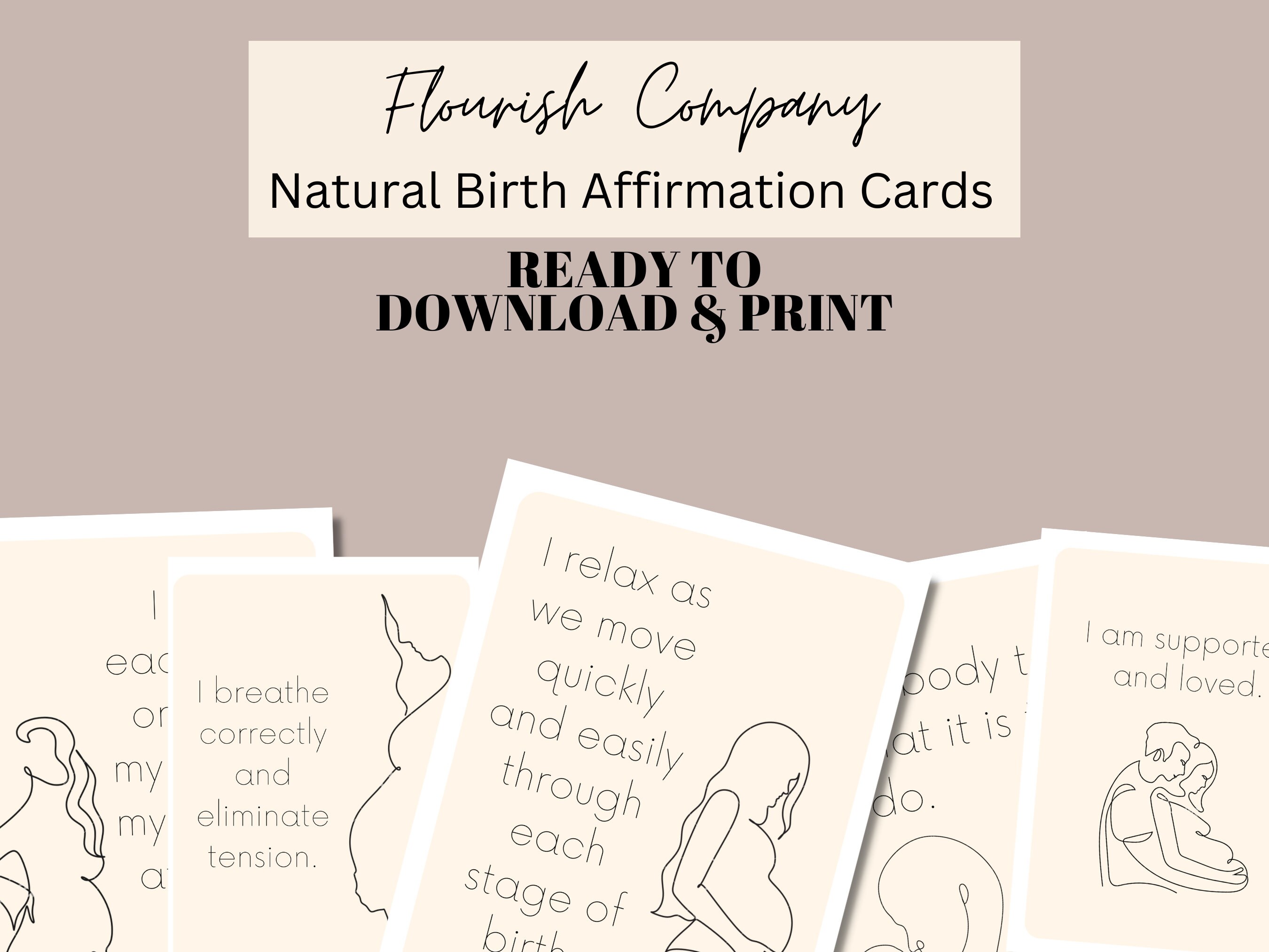 Birth Affirmation Cards | Downloadable Affirmation Cards | Printable ...