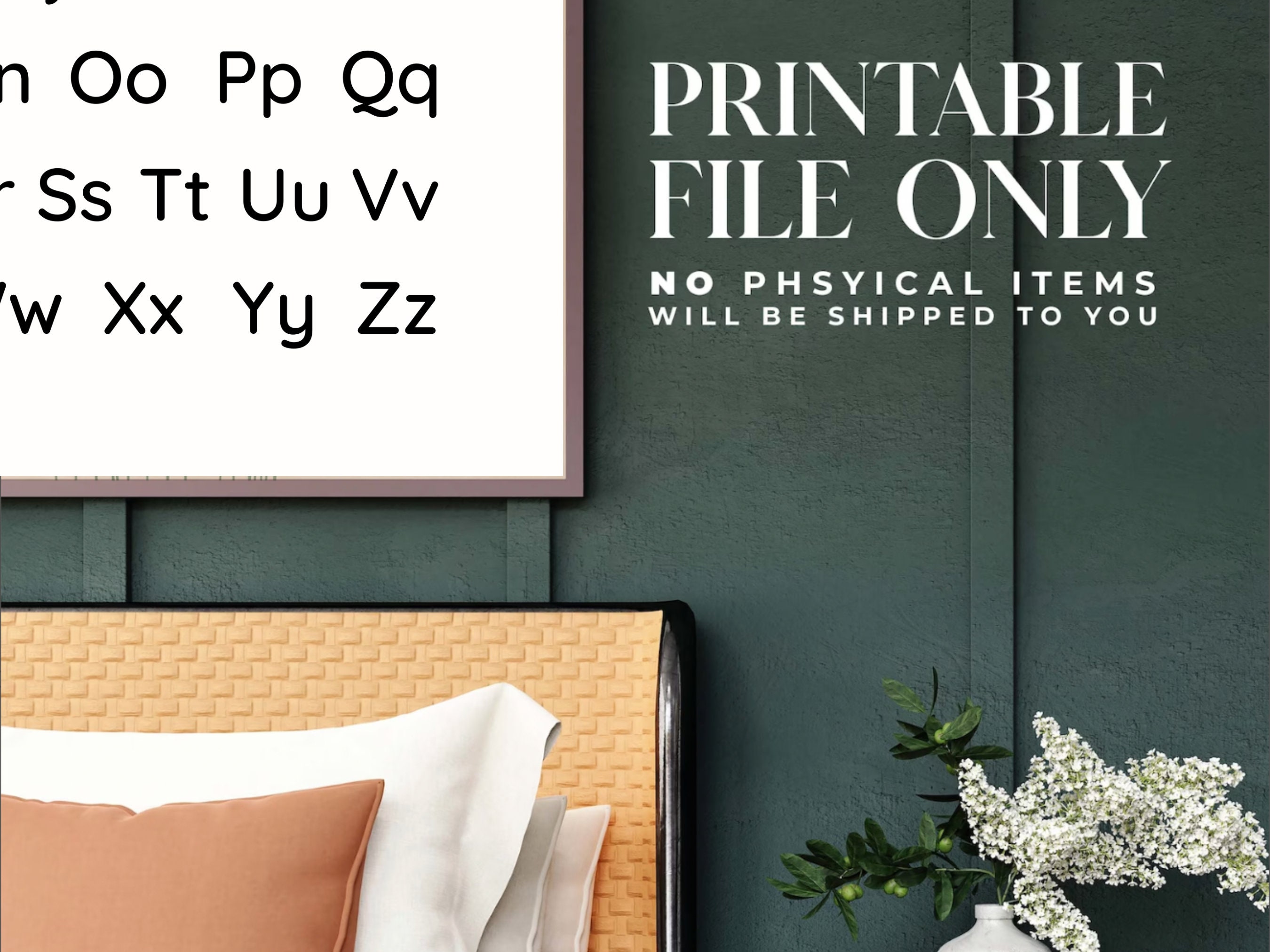 Alphabet and Numbers Poster, Playroom Decor, Educational Posters, Kids ...