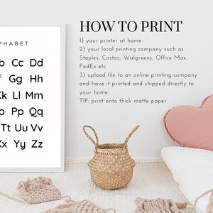 Alphabet and Numbers Poster, Playroom Decor, Educational Posters, Kids ...