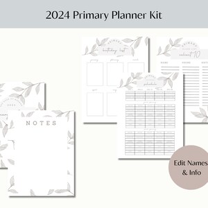 LDS 2024 Primary Planner, Fully Editable Primary Planner, Printable ...