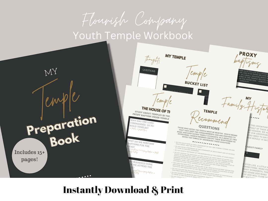 Temple Activity Book and Journal , Latter-day Saint Youth , Temple ...