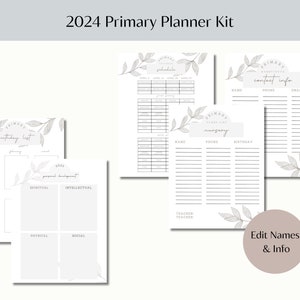 LDS 2025 Primary Planner, Fully Editable Primary Planner, Printable ...