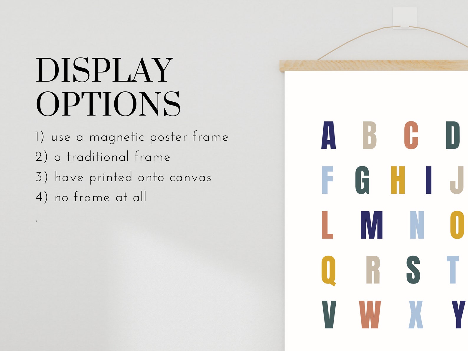Alphabet and Numbers Poster, Playroom Decor, Educational Posters, Kids ...