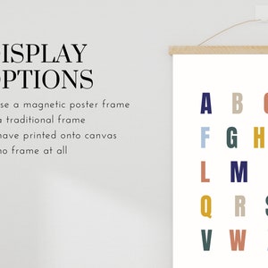 Alphabet and Numbers Poster, Playroom Decor, Educational Posters, Kids ...