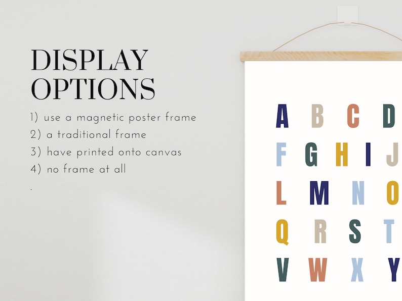 Alphabet and Numbers Poster Playroom Decor Educational - Etsy