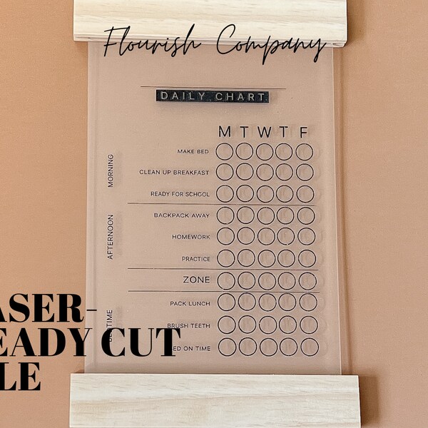 Acrylic Chore Chart Svg - Etsy