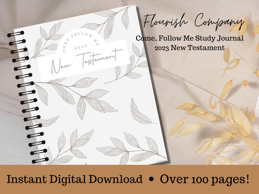 New Testament Reading Journal, Bible Study Book, Come Follow Me, 2023 ...