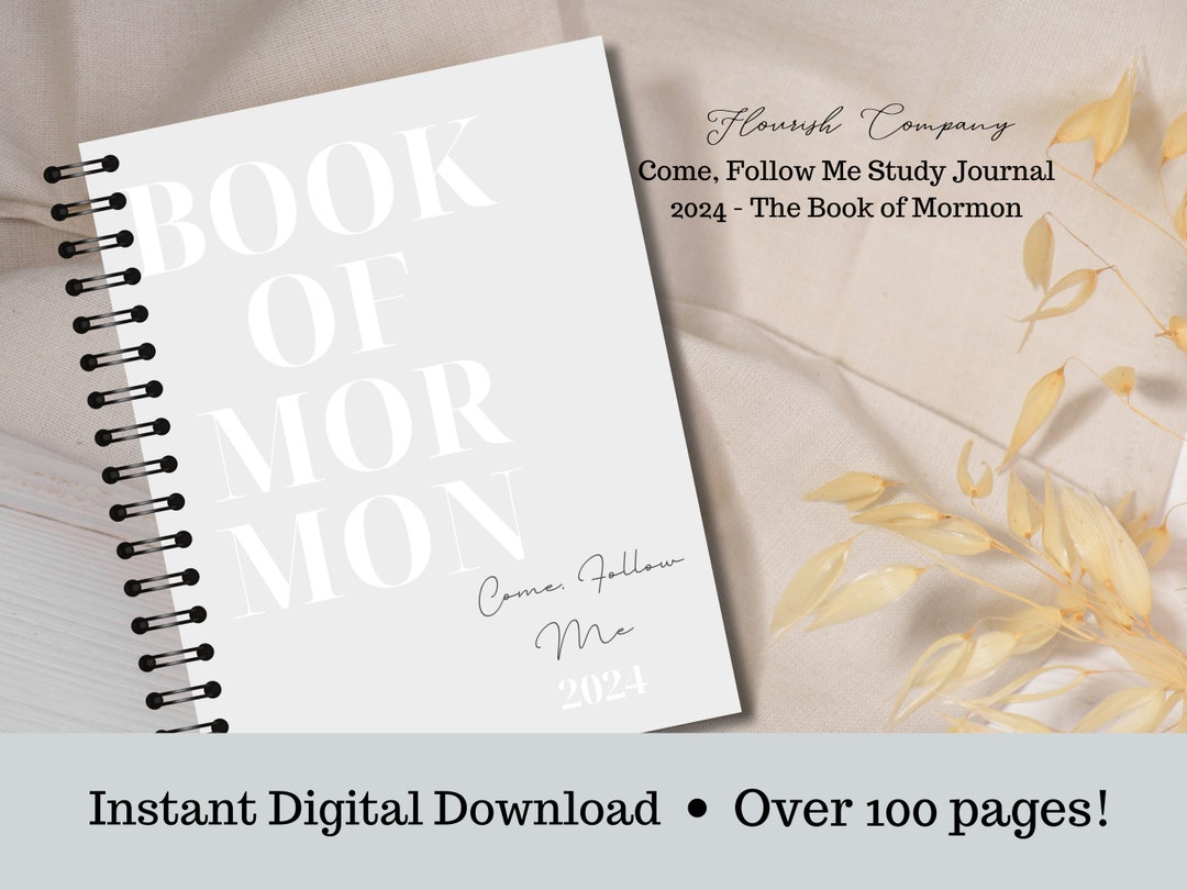 Book of Mormon Reading Journal, Scripture Study Book, Come Follow Me ...