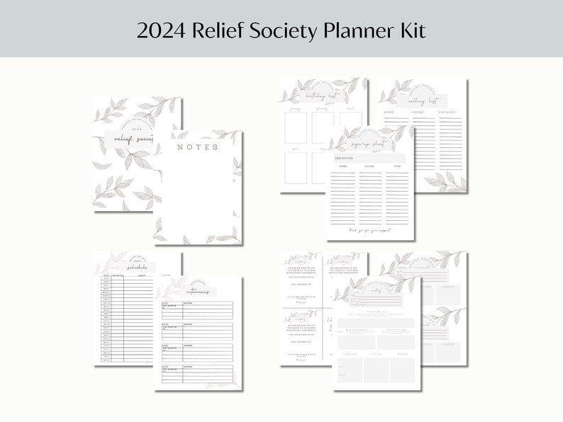 2024 Relief Society Planner, Relief Society Binder, RS Theme, Relief ...