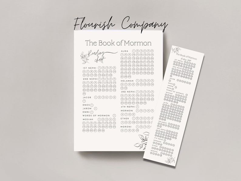 The Book of Mormon Reading Chart, Latter Day Saint, LDS Reading Chart ...