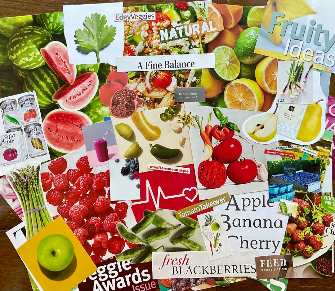 Fruits and Veggies: 80+ Piece Curated Collage Collection - Etsy
