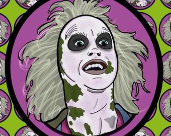 Beetlejuice Art Print // Miss Argentina Beetlejuice Pop Art - Etsy