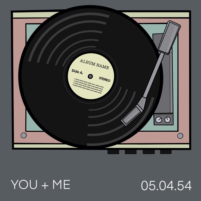 Custom Vinyl Record Print-poster - Etsy UK