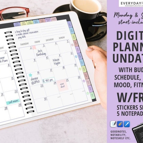 UNDATED DIGITAL PLANNER 2021 Digital Planner for Goodnotes | Etsy