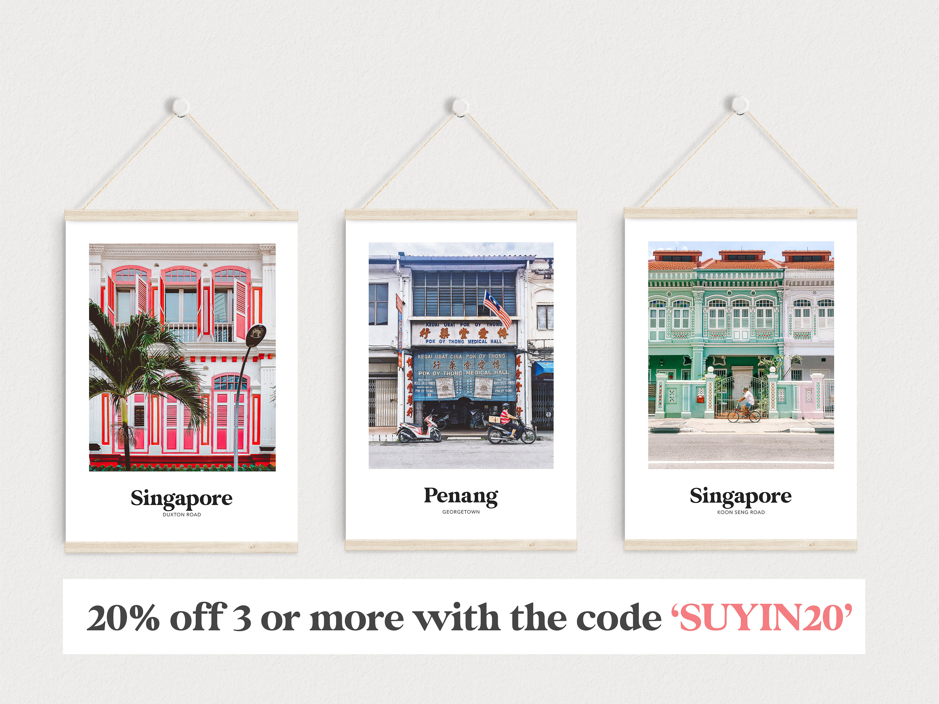 Penang Print, Malaysia, Shophouse, Georgetown Poster, Penang Poster ...