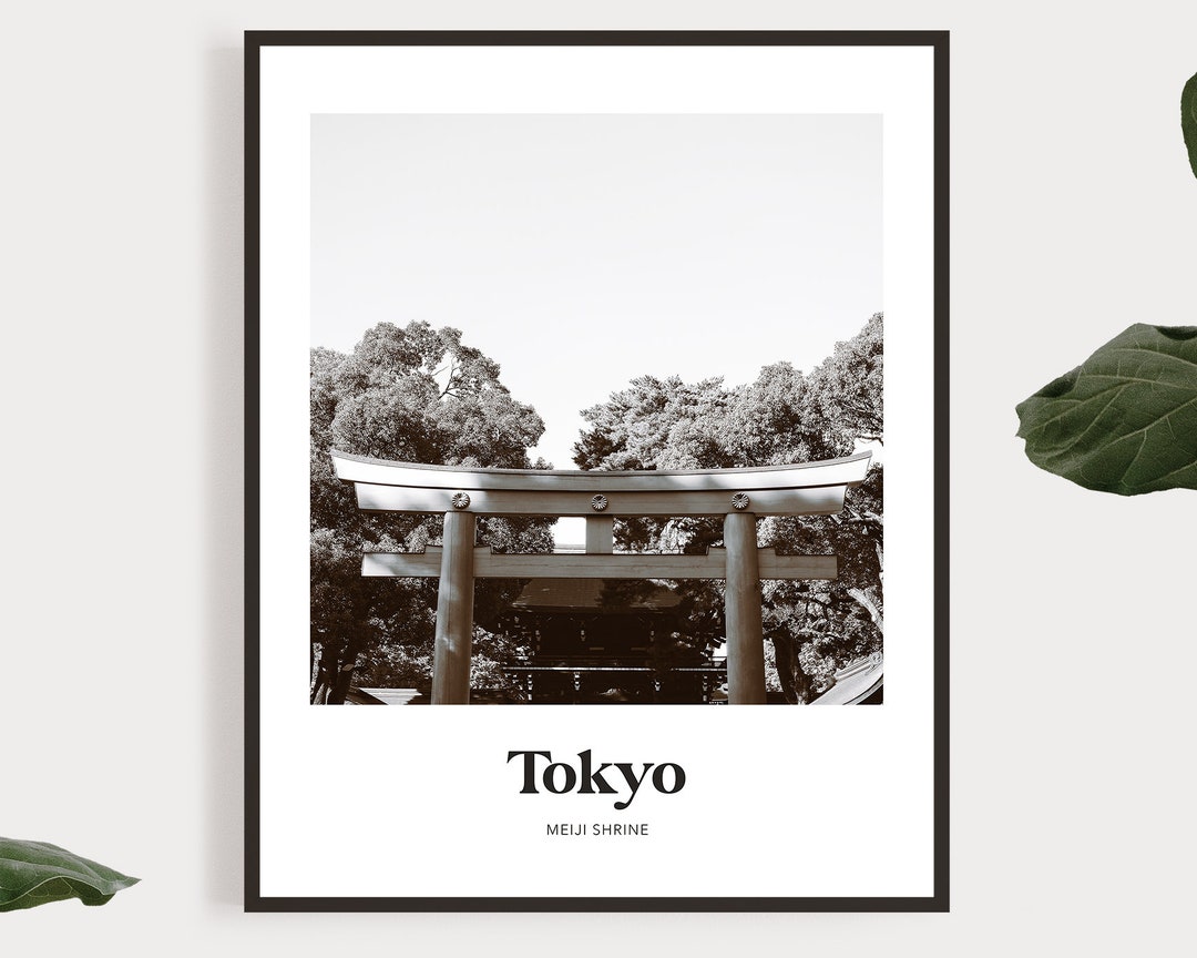 Black and White Tokyo Print, Meiji Shrine, Tokyo Poster, Japan Photo ...