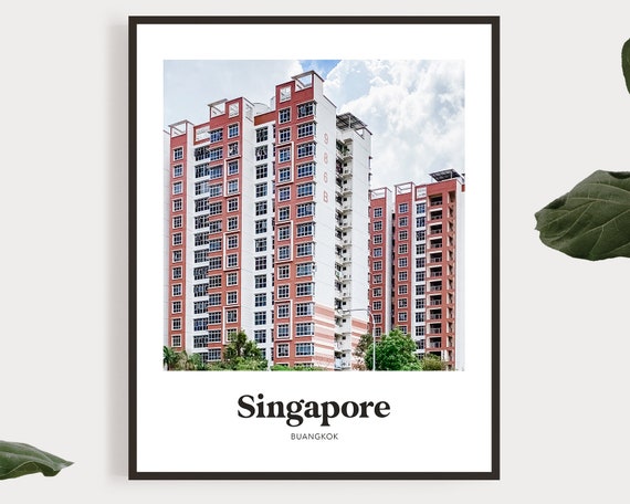 Singapore Print Buangkok HDB Asia Travel Poster | Etsy