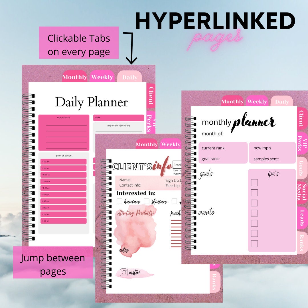 Monat Printable Business Planner, Network Marketing Planner, Market ...