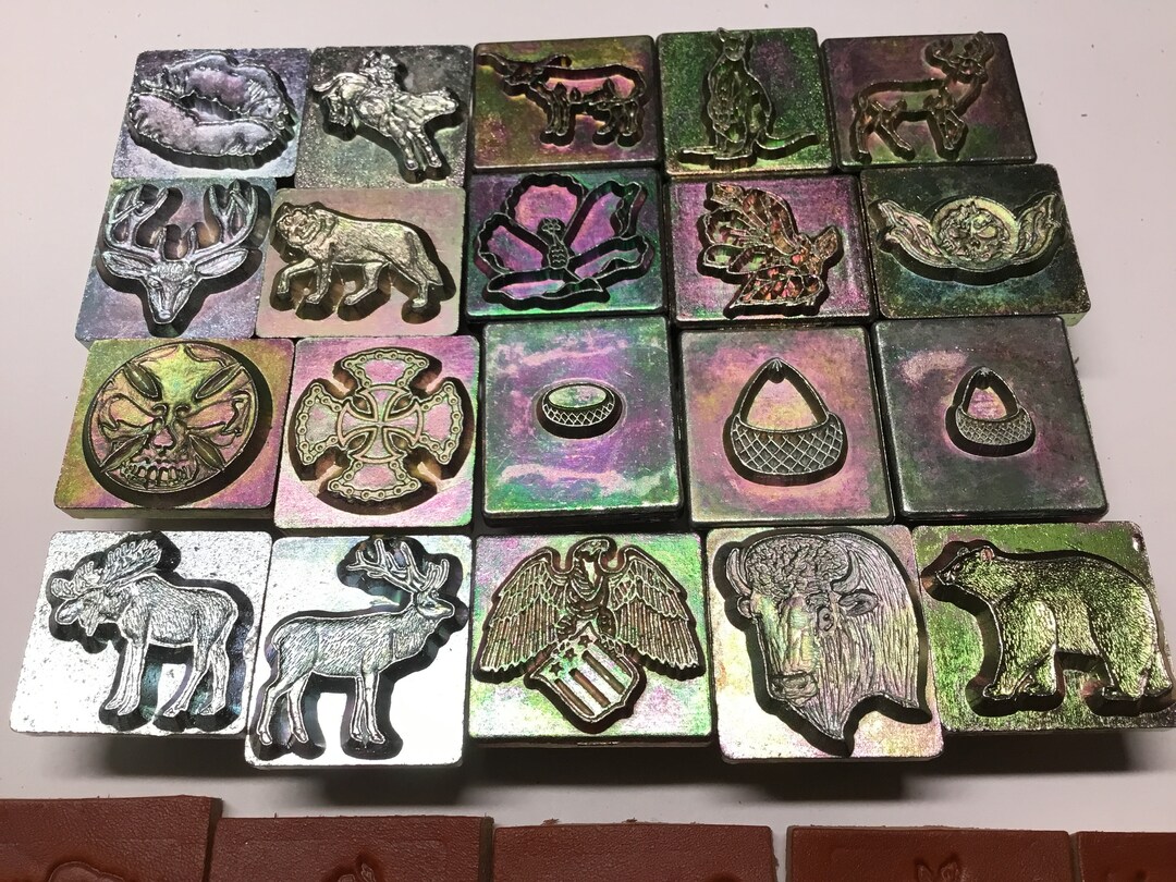 Leather Tool 3D Stamps, Midas Taiwan 1" Have 20 Stamps to Choose From ...