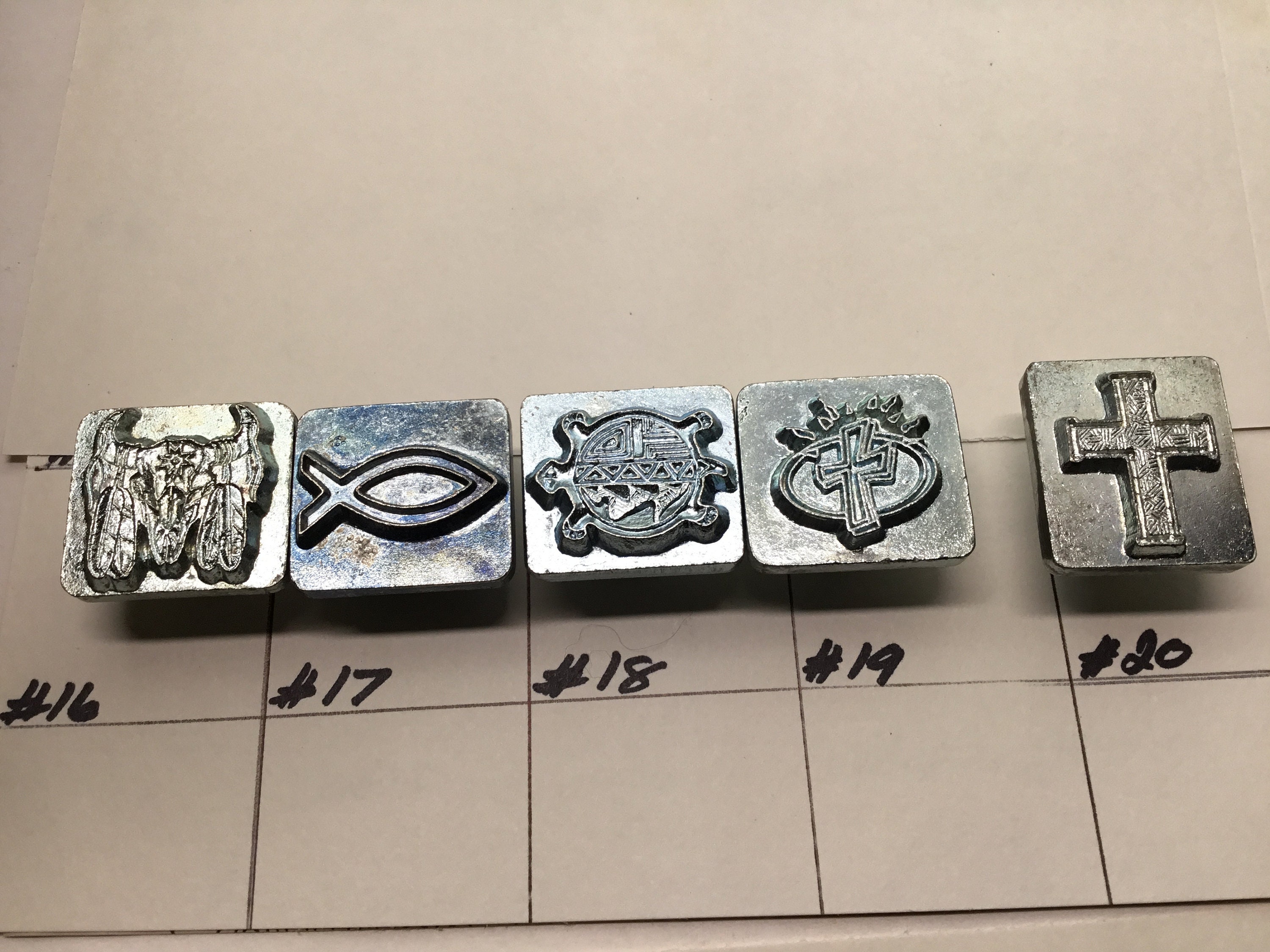 Vintage Craftool Co USA 2D-3D Pictorial Leather Stamps 1" Have 20 to ...