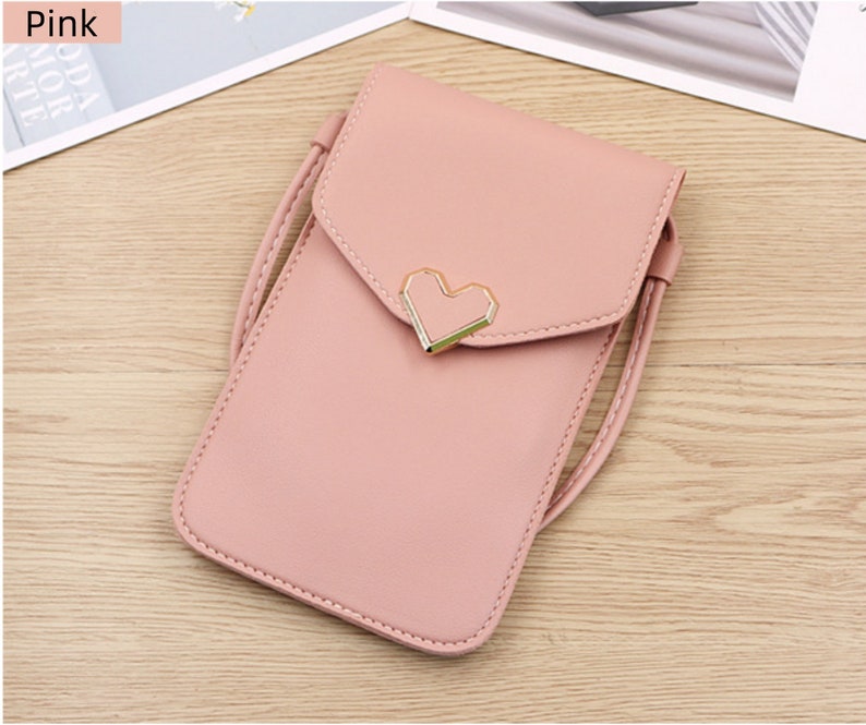 Personalized Heart Phone Purse: Crossbody Touch Screen Wallet,iphone ...