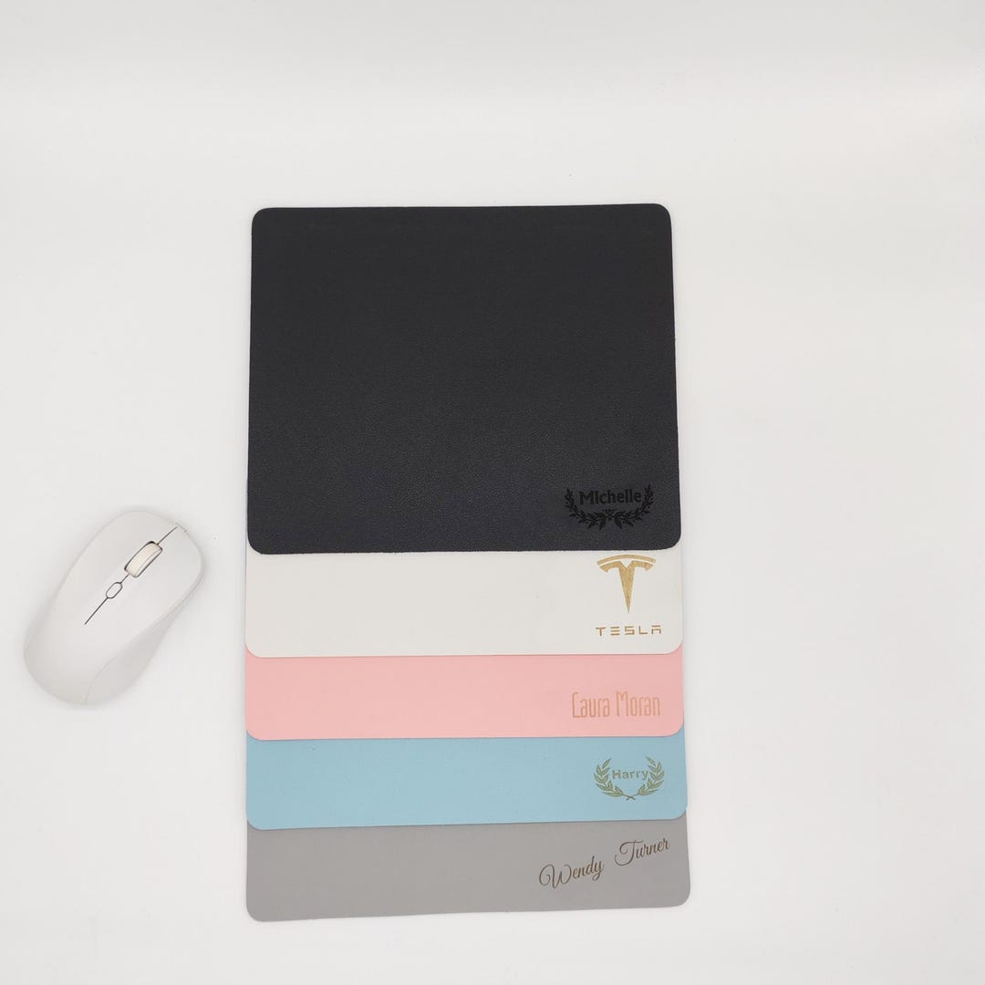 Personalized Leather Mousepad: Custom Laser Engraved Office Decor ...
