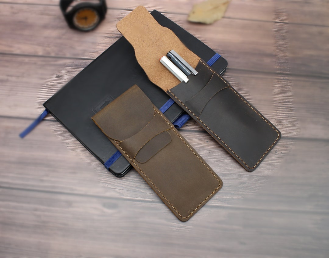Personalised Leather Pen Case,custom Pen Holder,pen Case,engraving ...