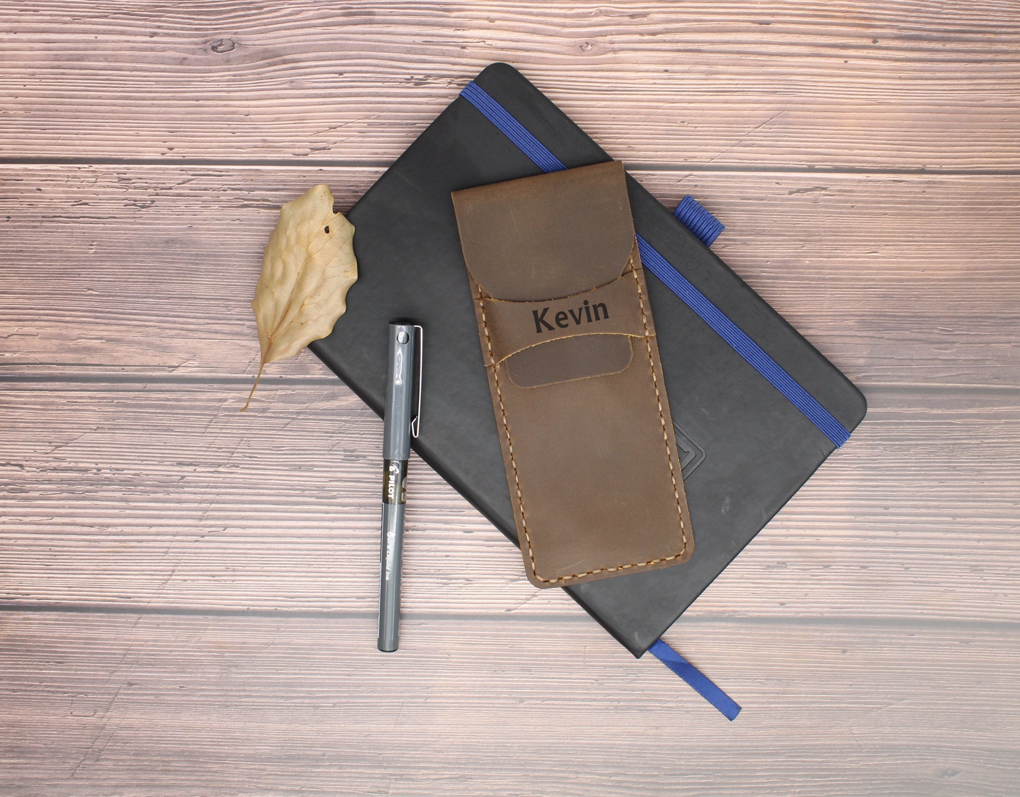 Personalised Leather Pen Casecustom Pen Holderapen | Etsy
