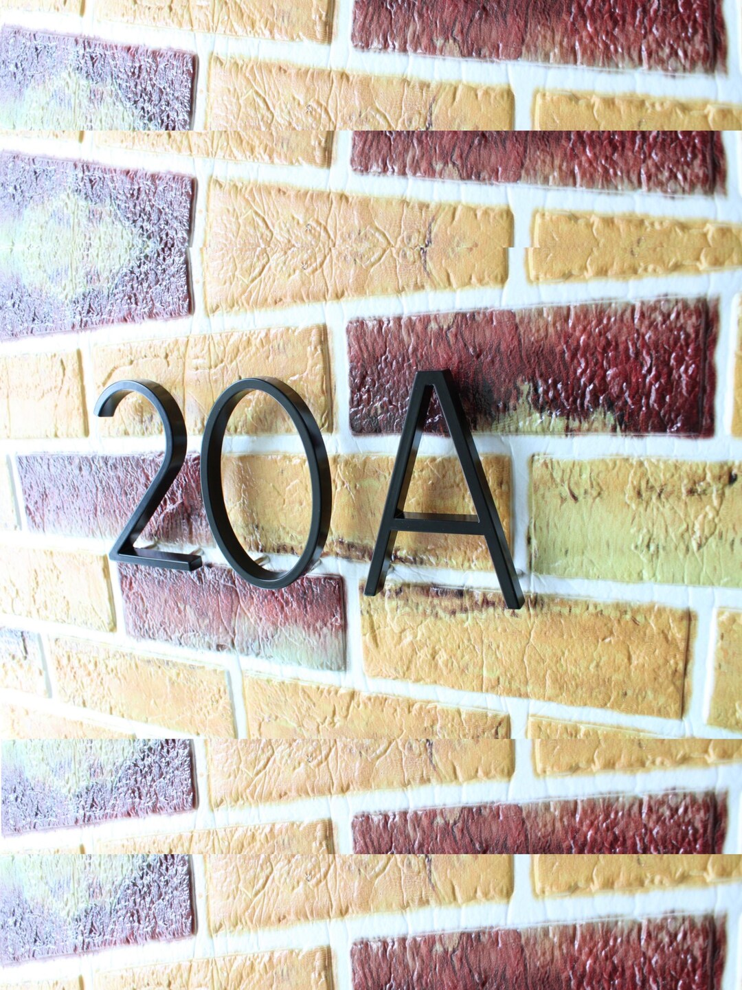 Matte Black Metal House Number: Modern Floating Zinc Alloy Digits, 5/6 ...